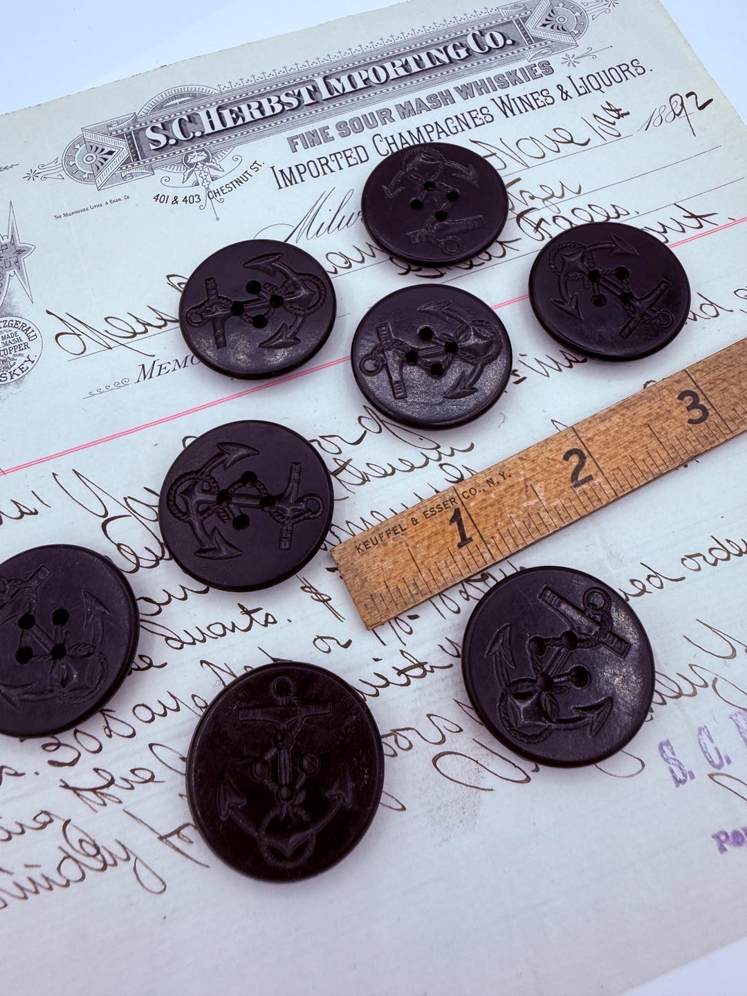 Vintage Navy Sailor Black Anchor Peacoat Button - 1 1/4" - Etsy