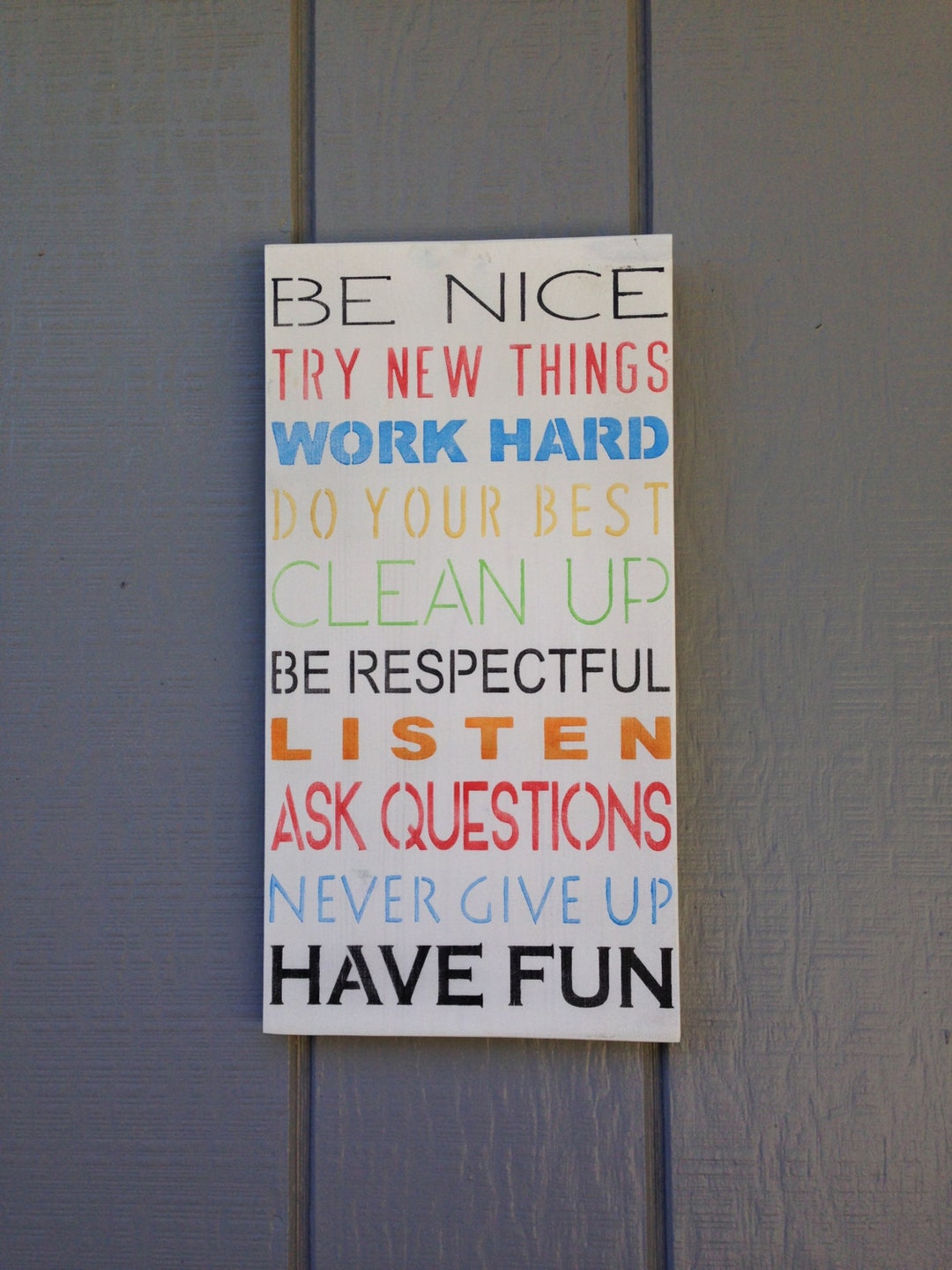 Teacher Sign/ Be Nice/ Classroomsign/ Painted/ Wood Sign/ Teacher ...