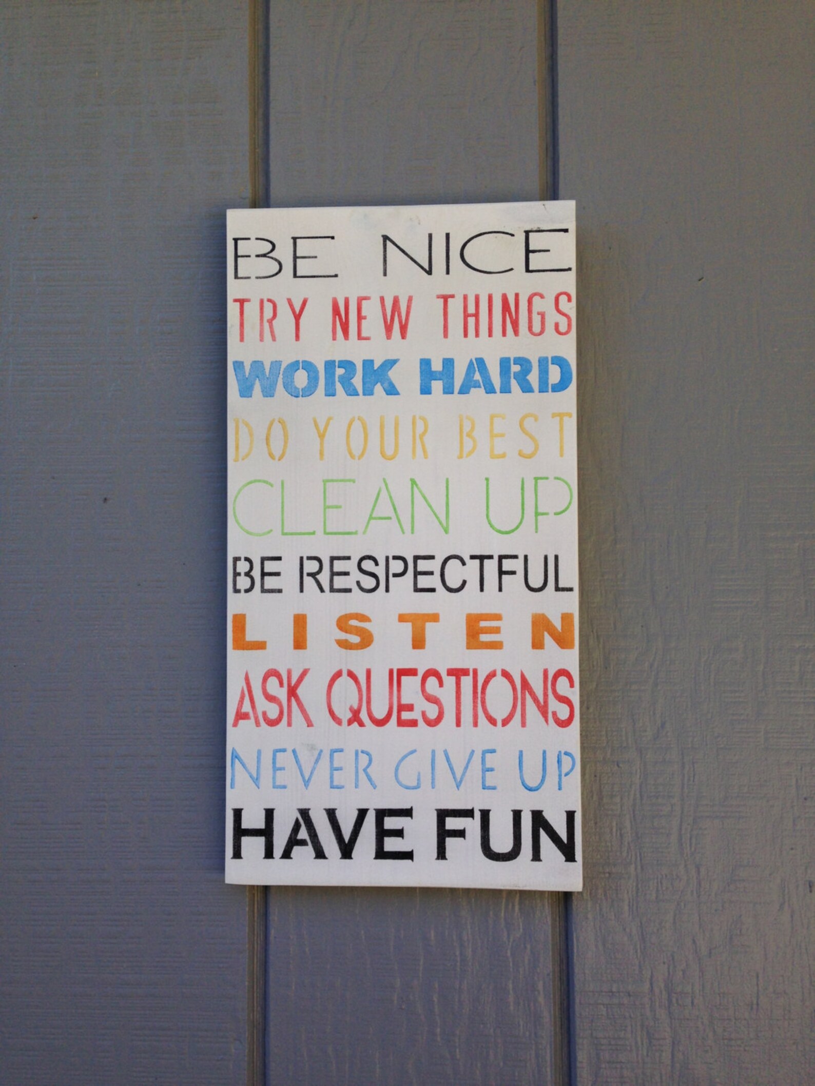 Teacher Sign/ Be Nice/ Classroomsign/ Painted/ Wood Sign/ - Etsy