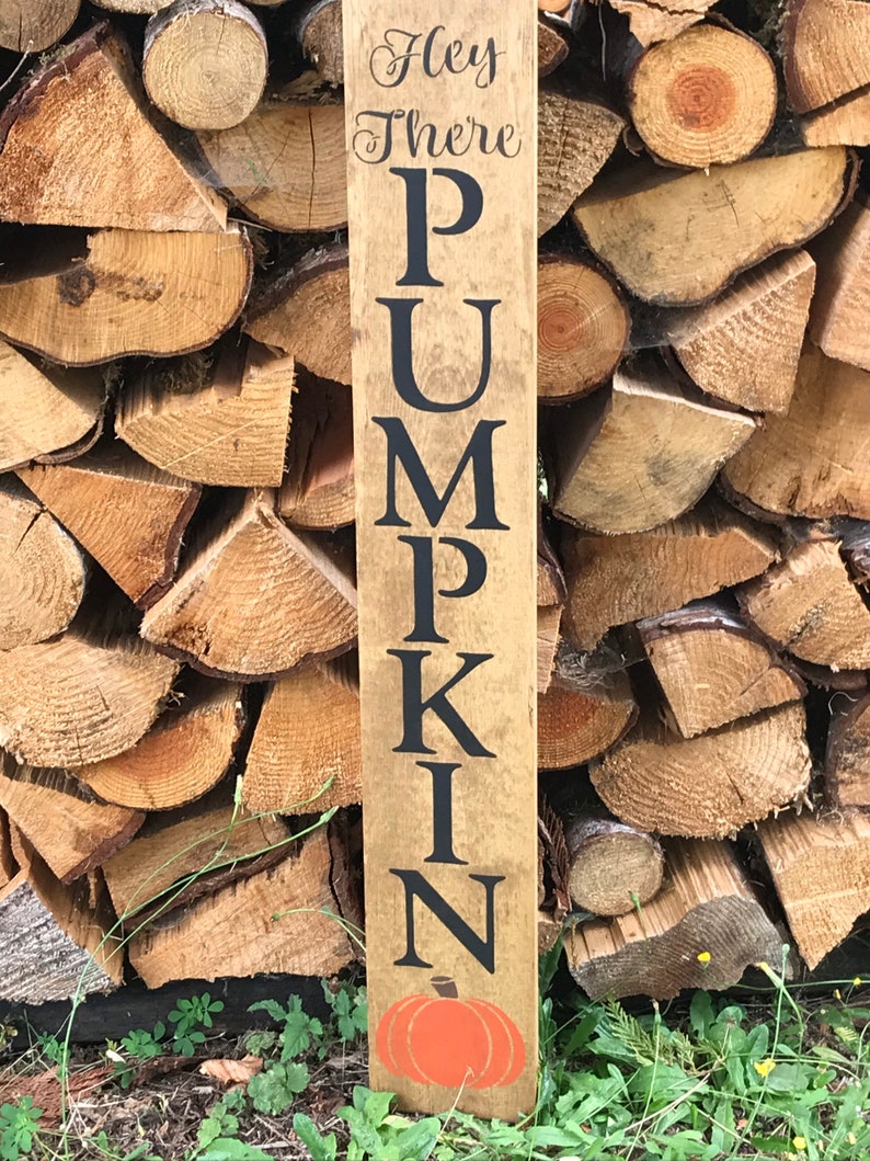 Hey There Pumpkin Wood Sign/front Door Sign/wood Fall Sign/porch Fall ...