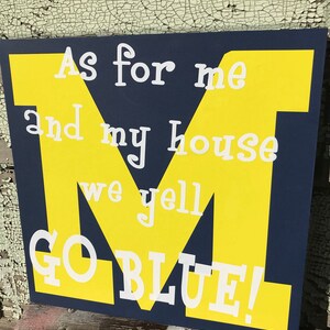 Michigan Sign/university of Michigan/ Wolverines Sign/go Blue/wood Sign ...