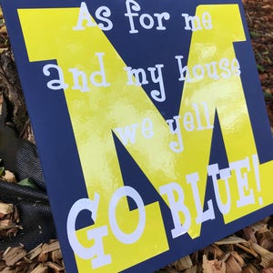 Michigan Sign/university of Michigan/ Wolverines Sign/go Blue/wood Sign ...