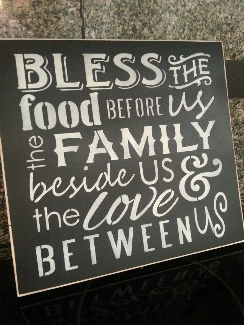 Bless the Food Before Us/ Wood Sign/blessings/ Prayer/ Meals/ Family ...