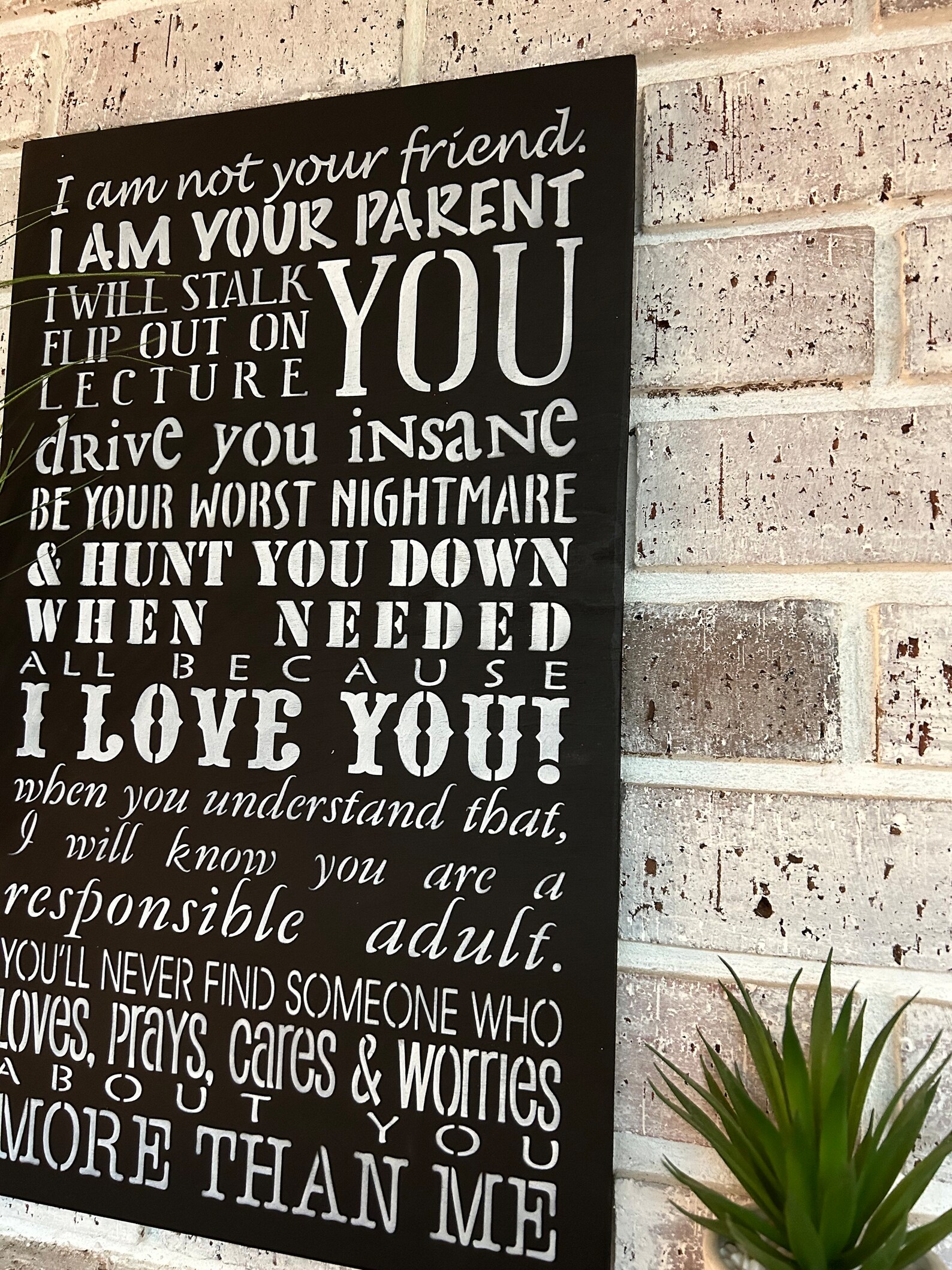 PARENTS PROMISE-I Am Your Parent/hand Painted/ Wood Sign/wall Decor ...