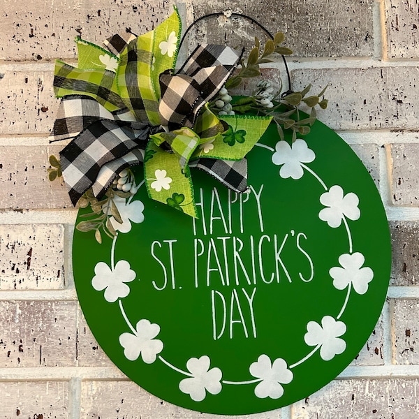 St Patricks Day Door Hanger Etsy