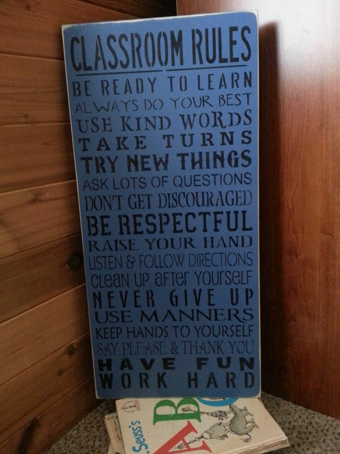 Teacher Sign/ CLASSROOM RULES/ Hand Painted Wood Sign/ - Etsy