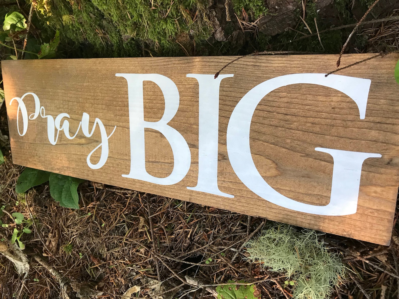 Pray BIG, Hand Painted, Wood Sign, 6" X 18" Inspirational Sign, Home ...