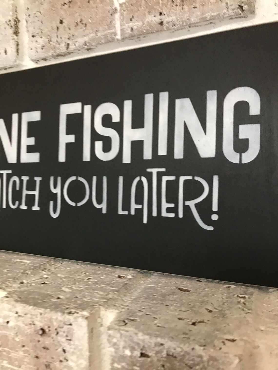 Gone Fishing Catch You Later Sign/hand Painted/wood Sign/fishing Sign ...