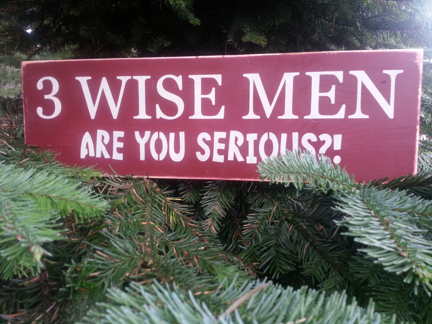 3 WISE MEN Are You Serious/hand Painted Wood Sign/ Holiday | Etsy