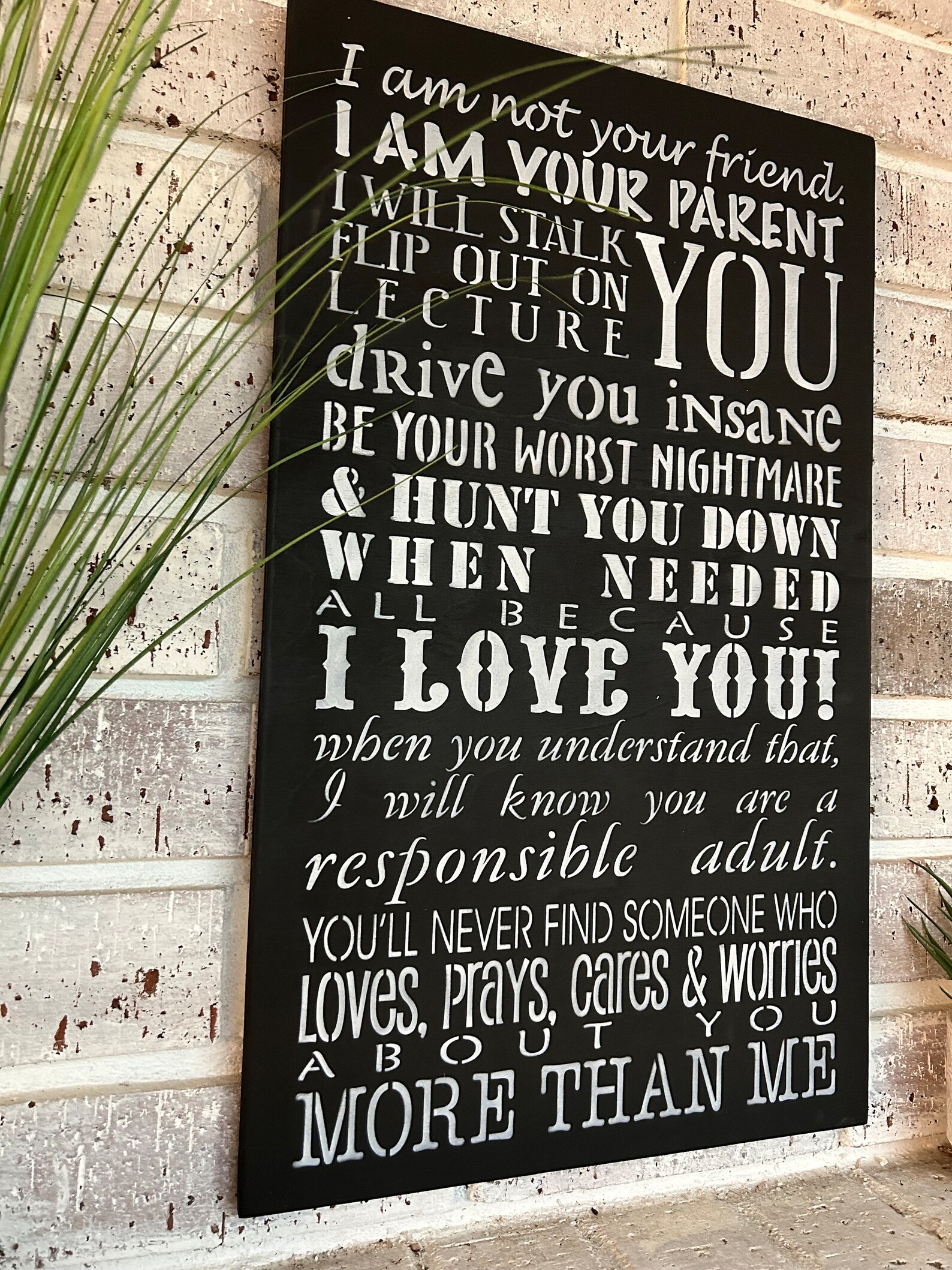 PARENTS PROMISE-I Am Your Parent/hand Painted/ Wood Sign/wall Decor ...