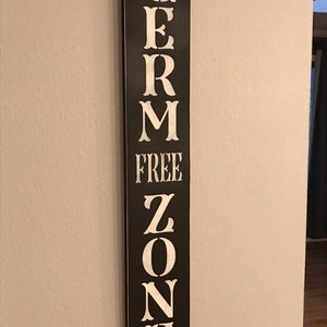 Germ Free ZoneFront Door SignHand PaintedWood SignGerm | Etsy