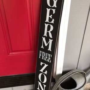 Germ Free ZoneFront Door SignHand PaintedWood SignGerm | Etsy