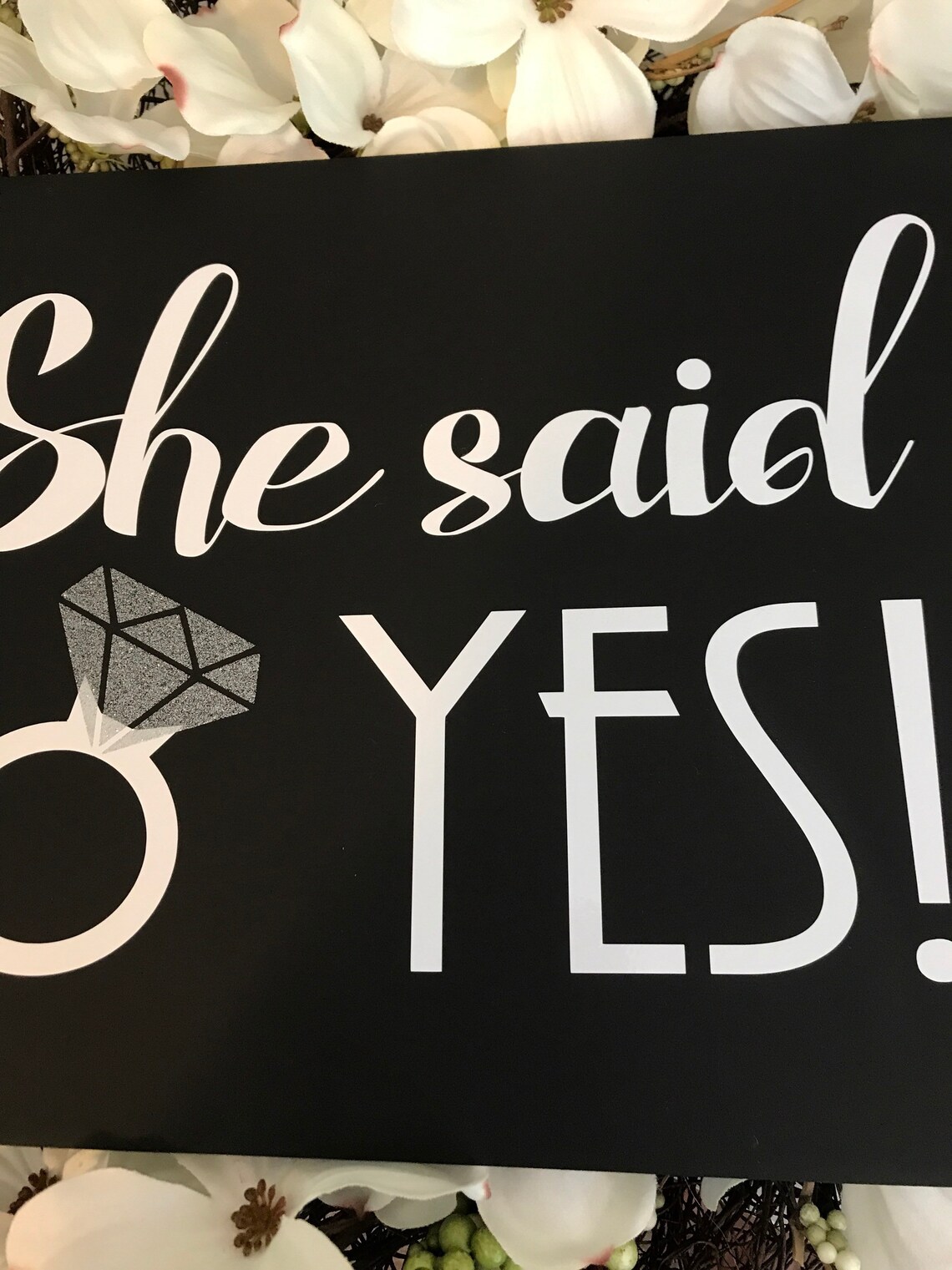 She Said Yes/ Wood Sign/ Hand Painted/ Announcement - Etsy