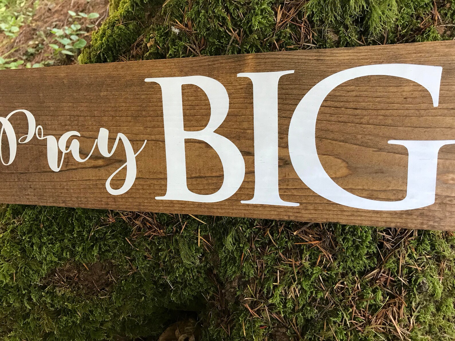 Pray BIG Hand Painted Wood Sign 6 X 18 | Etsy