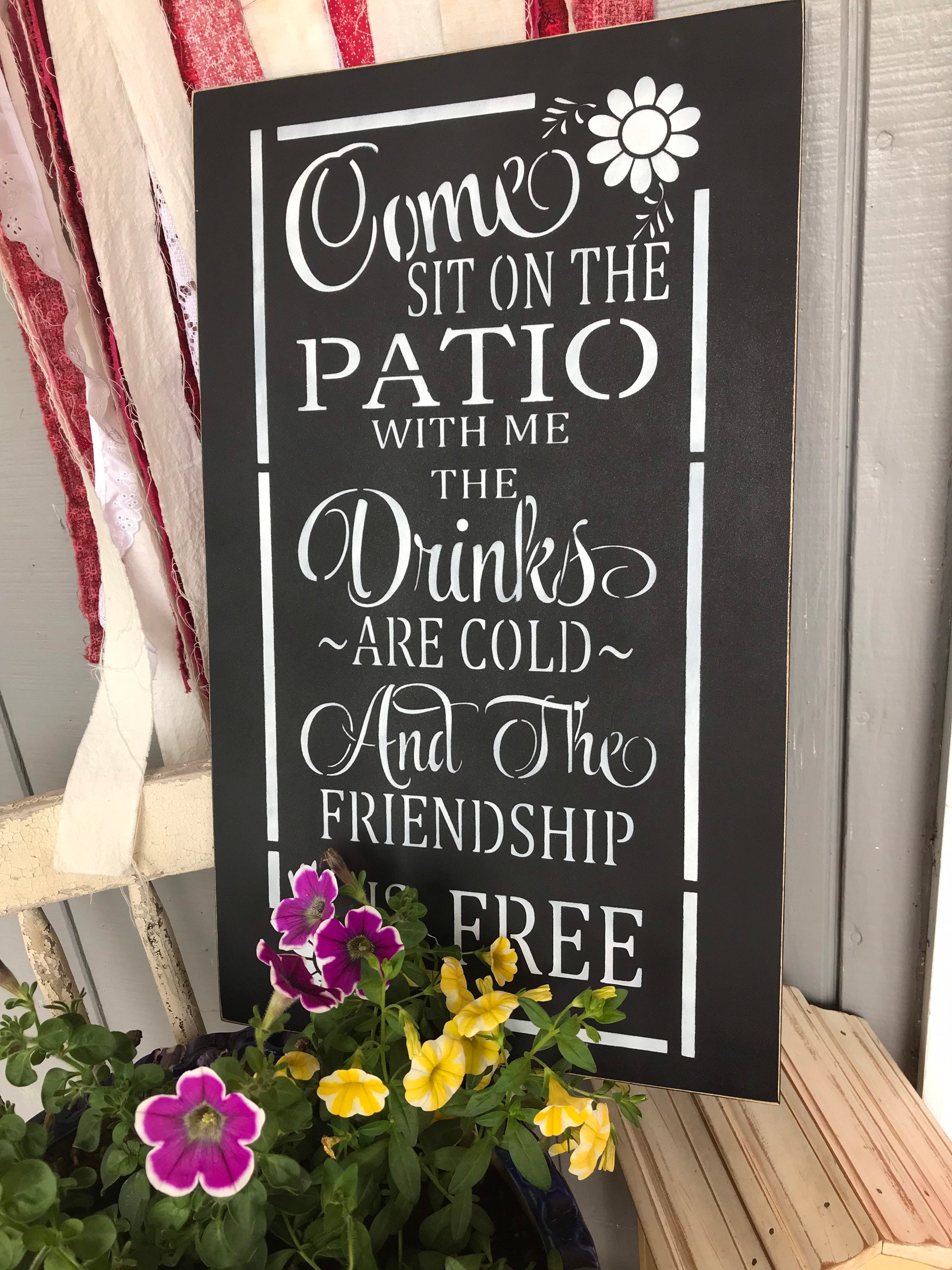 Patio Wood Sign | Wooden Patio Sign | Farmhouse Decor | Patio Decor ...