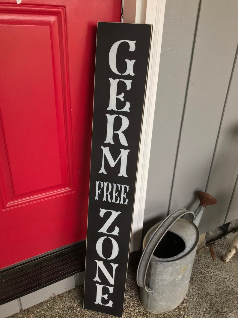 Germ Free Zonefront Door Signhand Paintedwood Signgerm - Etsy