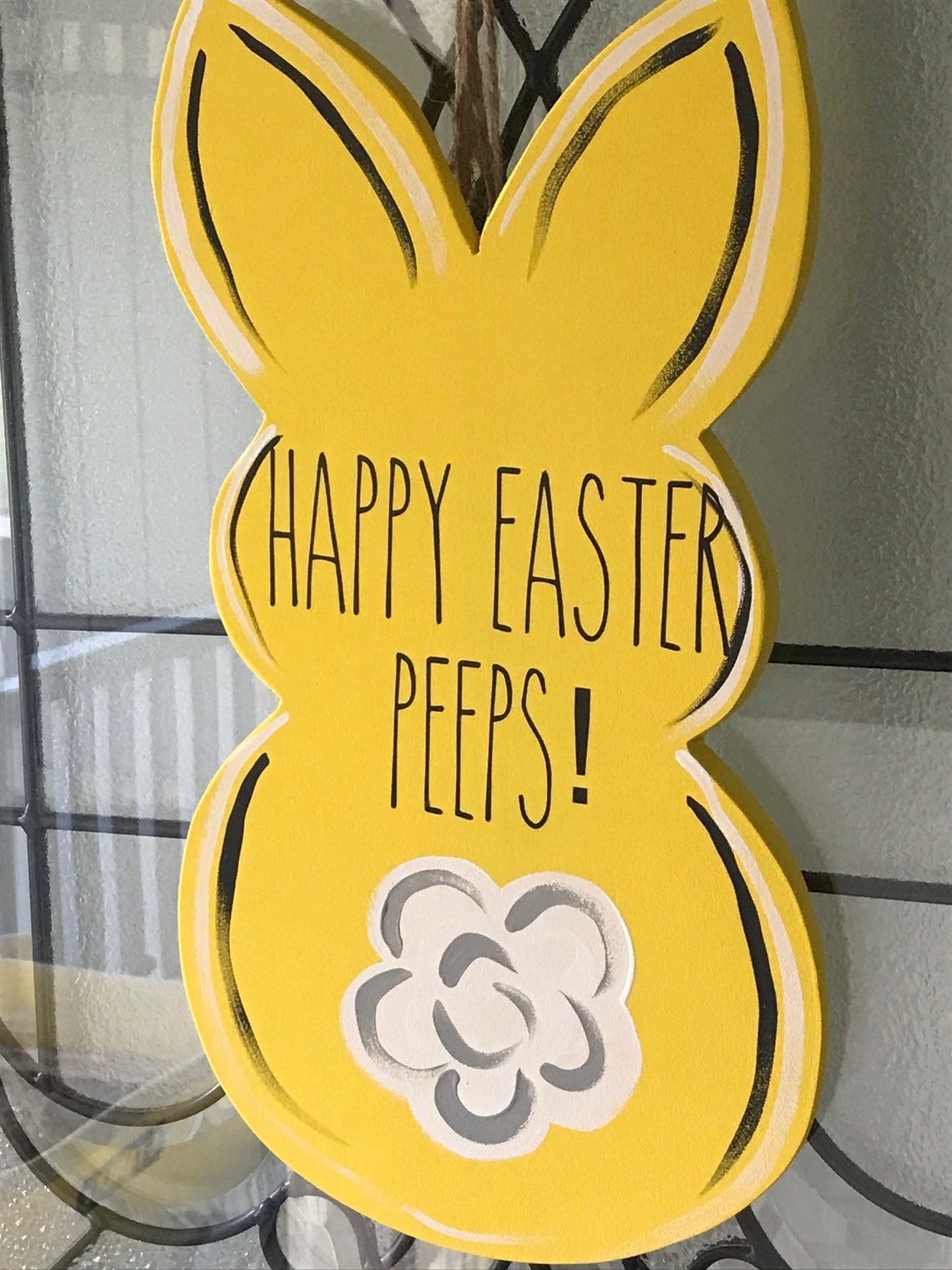 Easter Peep Bunny Door Hanger|happy Easter Door Hanger|front Door ...