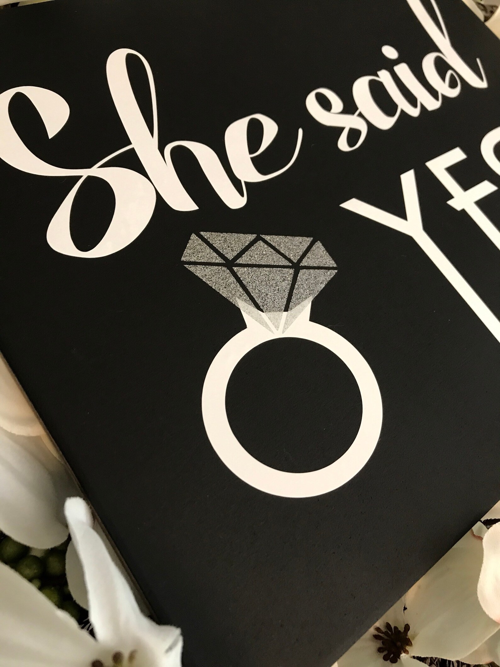 She Said Yes/ Wood Sign/ Hand Painted/ Announcement - Etsy