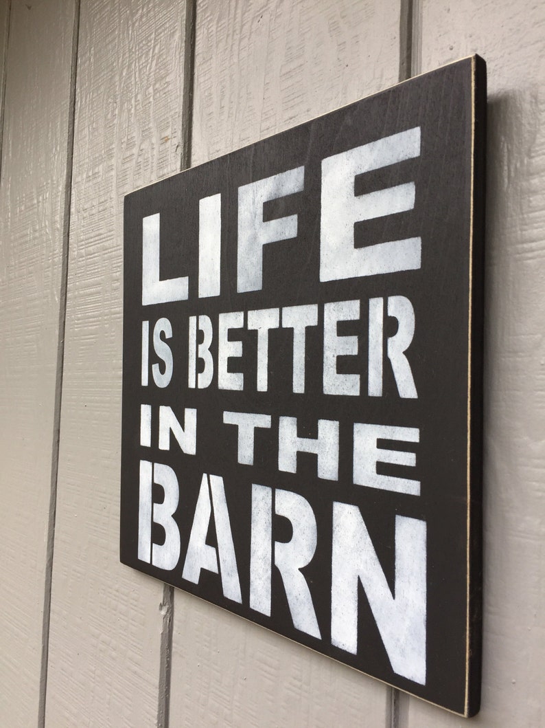LIFE is Better in the Barn/hand Painted/wood Sign/wall - Etsy