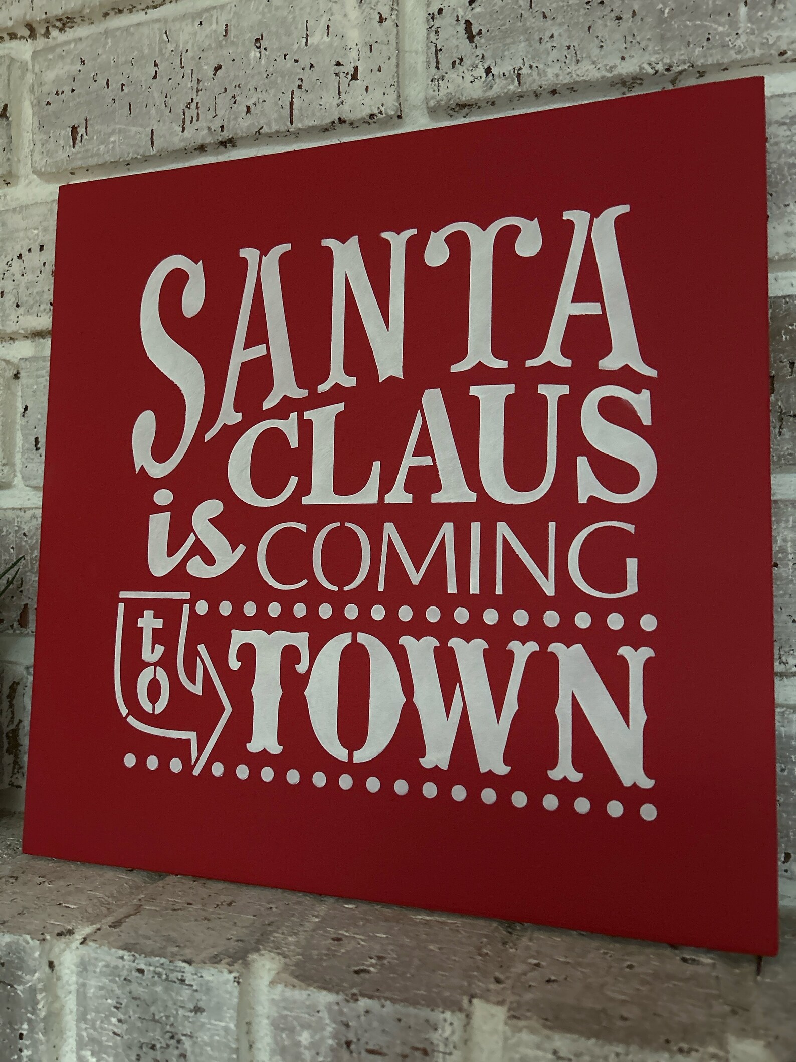 SANTA CLAUS is Coming to Town/hand Painted/ Christmas Sign/santa Sign ...