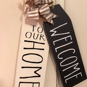 Welcome to Our Home Tagslarge Wood Door Tagshand Paintedwelcome to Our ...