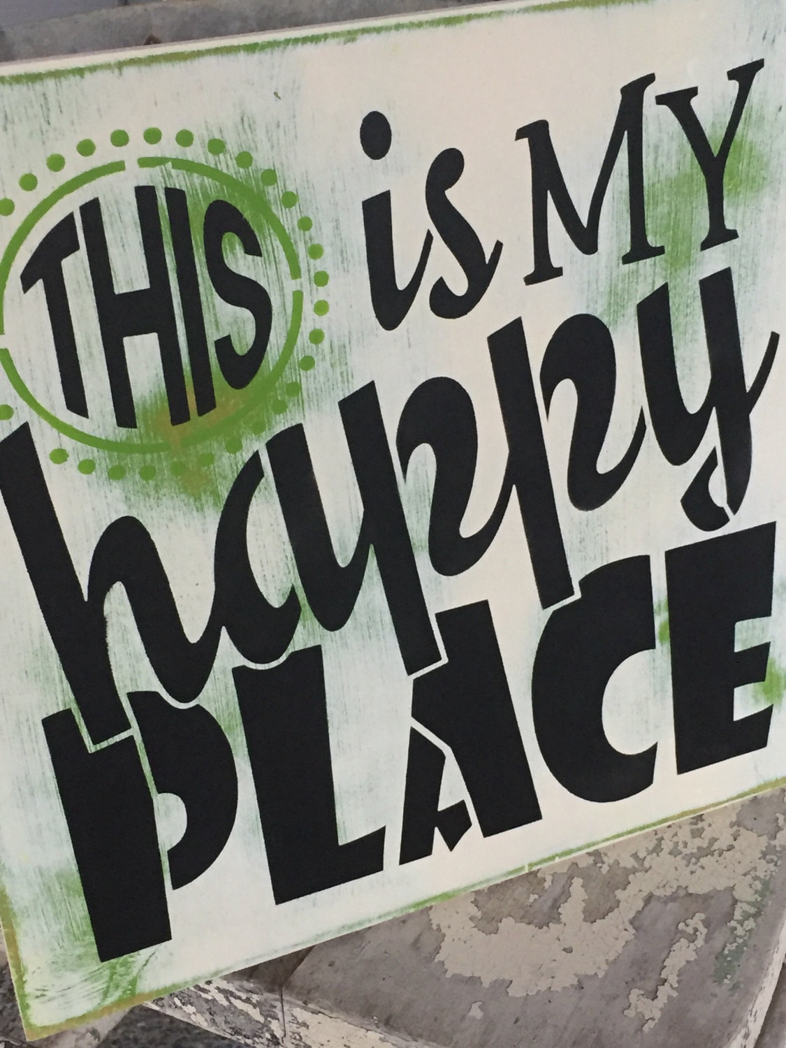 THIS Is My HAPPY Place Hand Painted Wood Sign Home Wall | Etsy