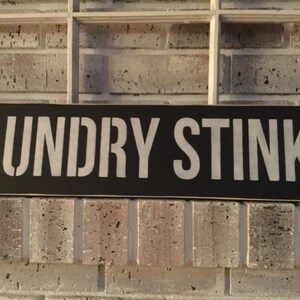 Laundry Stinks/hand Painted/wood Sign/laundry Sign/laundry Room/home ...