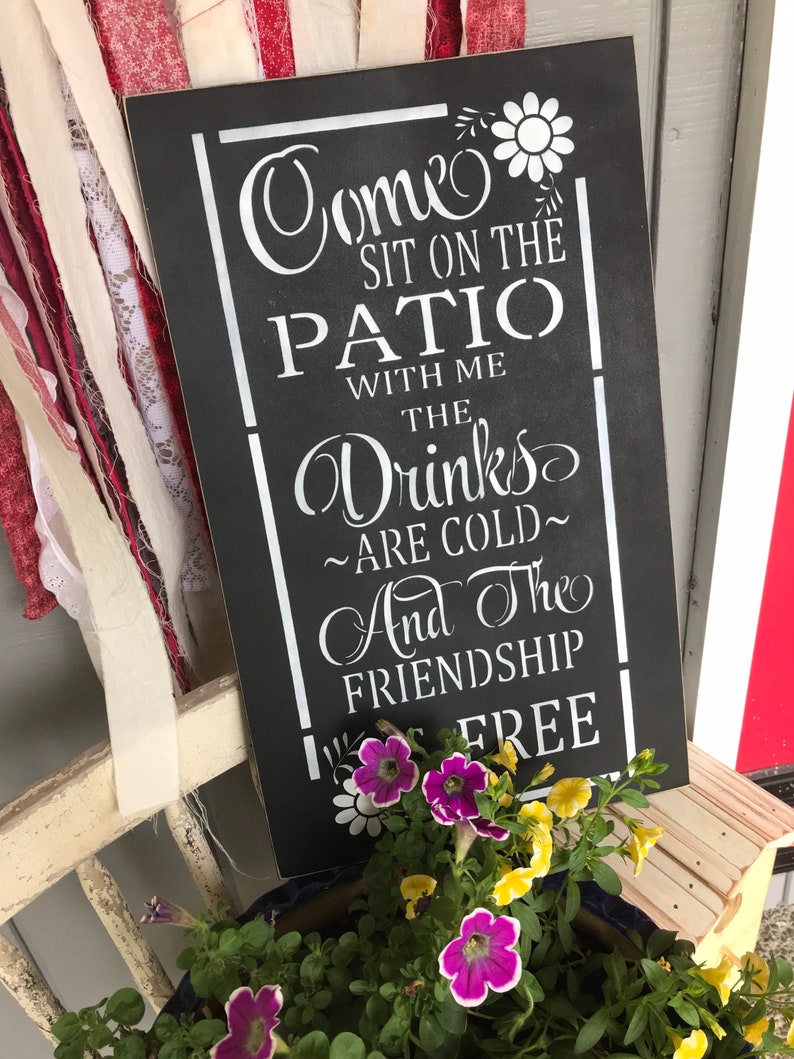 Patio Wood Sign | Wooden Patio Sign | Farmhouse Decor | Patio Decor ...