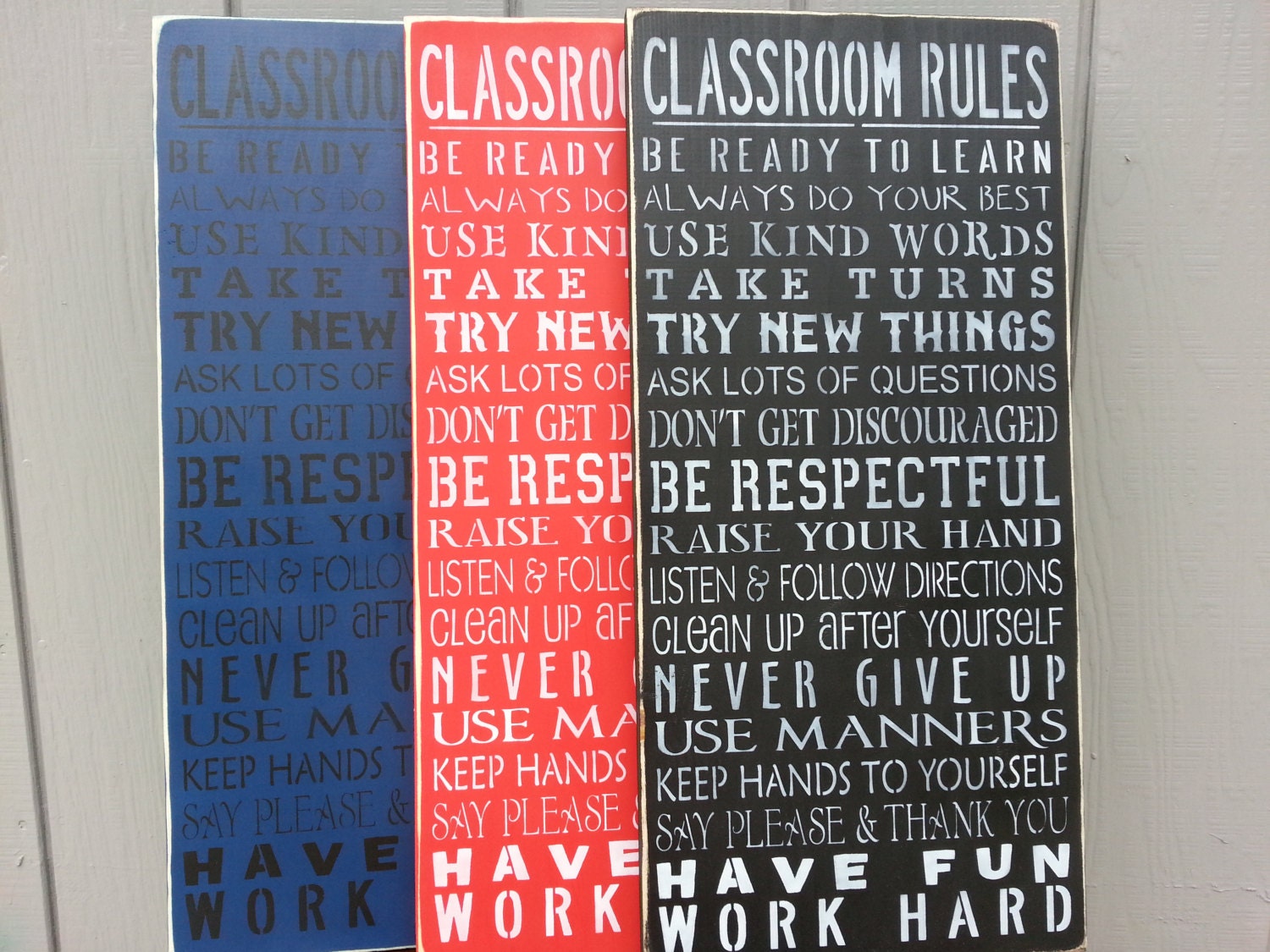Teacher Sign/ CLASSROOM RULES/ Hand Painted Wood Sign/ Teacher/ Back to ...