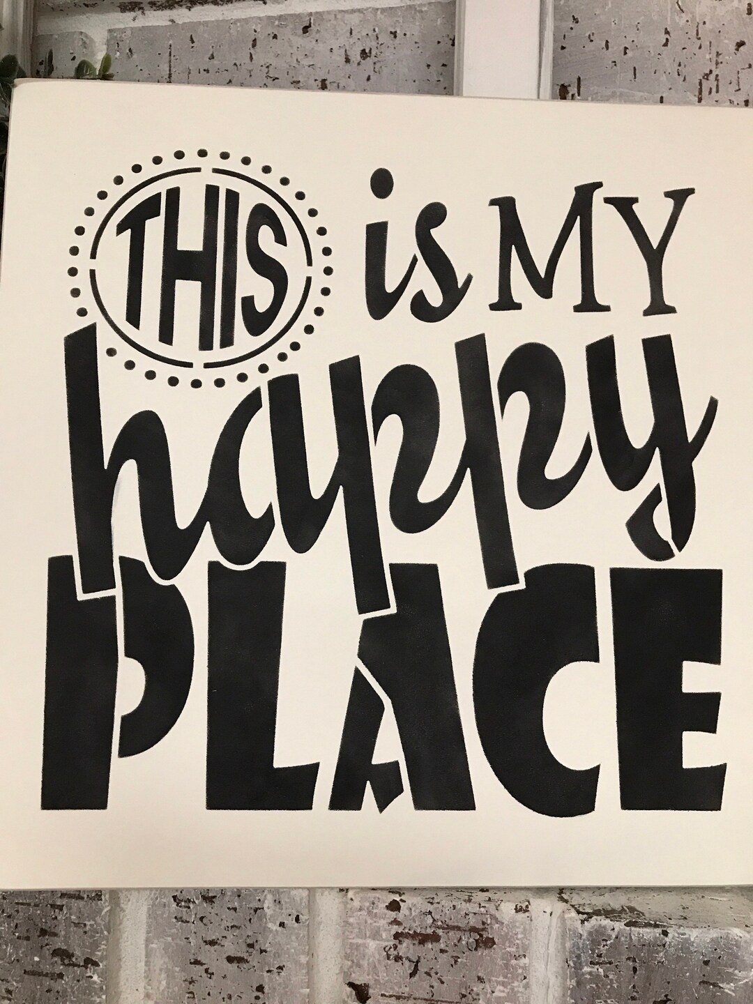 THIS is My HAPPY Place - Hand Painted Wood Sign - Home Wall Hanging ...