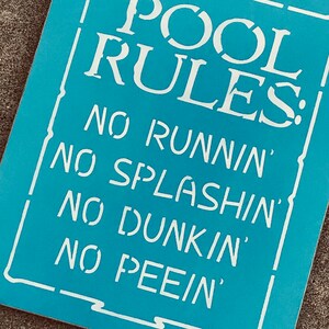 POOL RULES/ Hand Painted/ Wood Sign/pool Sign/summer Sign/outside Sign ...