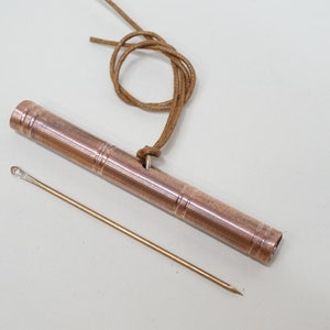 Copper Viking Needle Case 10th C Dublin Find and Bronze Needle - Etsy UK