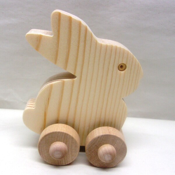 Wooden Bunny Toy - Etsy