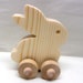 Natural Wood/wooden Bunny Toy, Rabbit Toy Gift Kids - Toy Bunny ...