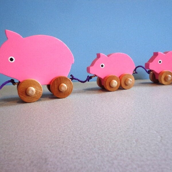 Pig Pull Toy - Etsy