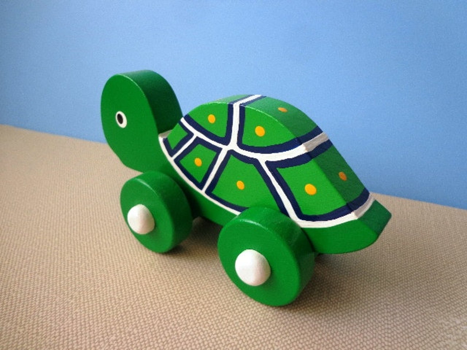 Green Wooden Turtle Push Toy Gift for Boy/girl Party Favor - Etsy