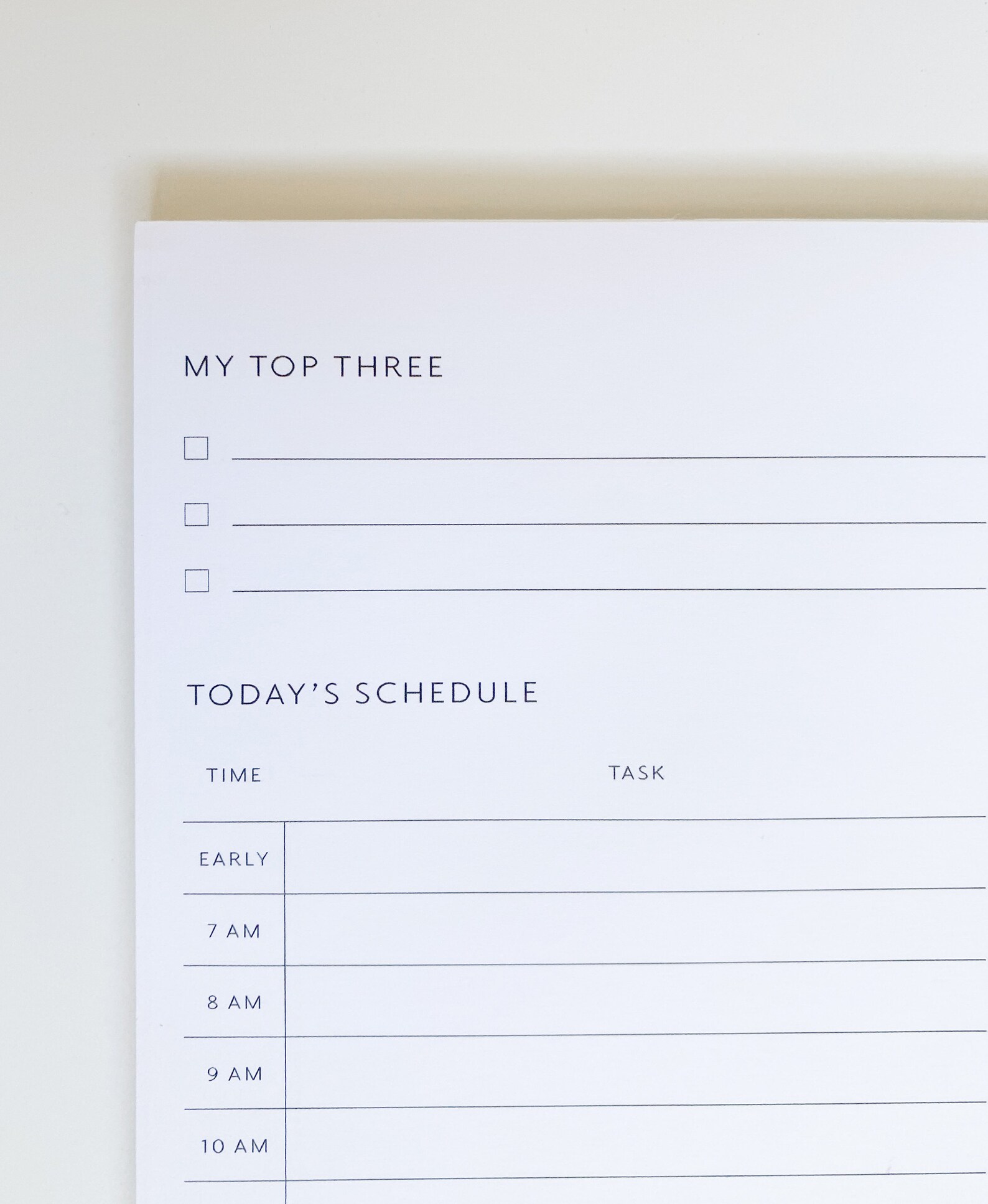 Daily Task Notepad Daily Schedule Planner Large To Do | Etsy