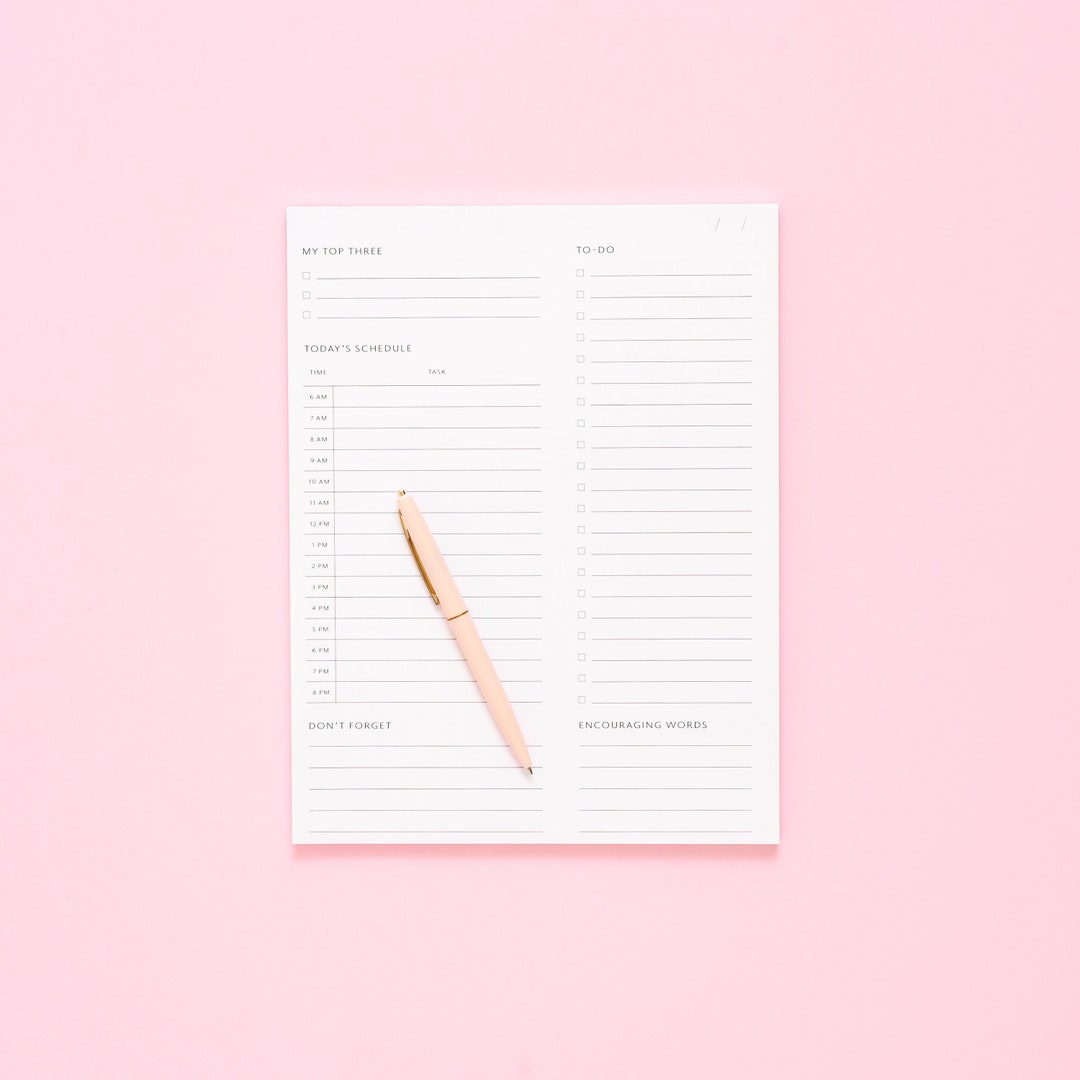 Daily Task Notepad: Undated Schedule Planner - Slightly Blemished - Etsy
