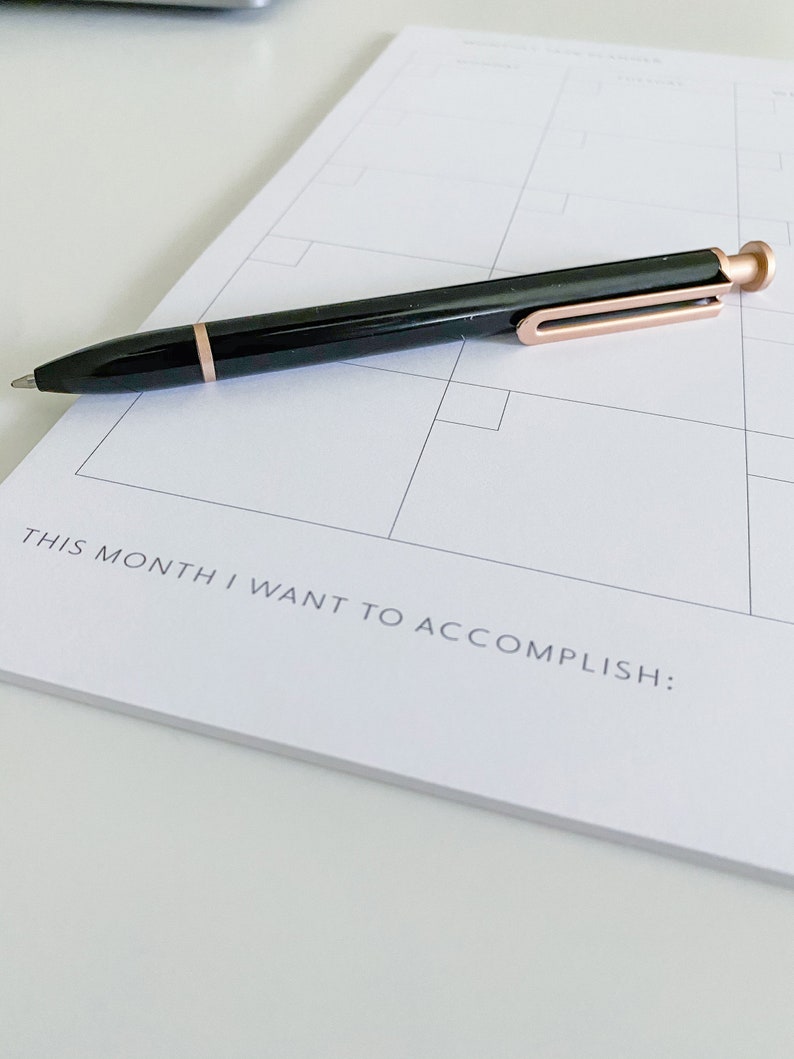 Monthly Desk Calendar Desk Calendar Large Desk Planner - Etsy