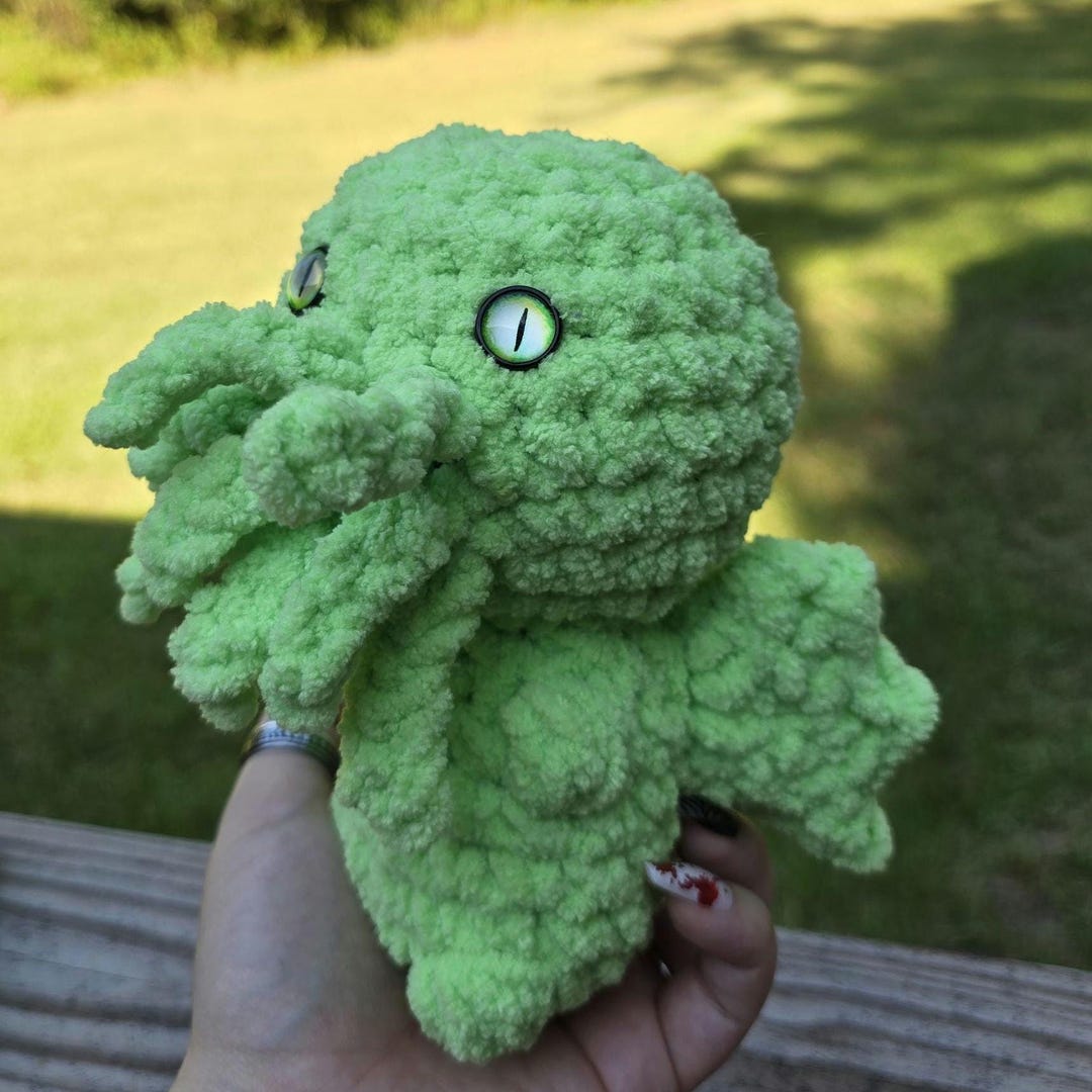 Cthulhu Plush – Cute Green Lovecraft Plushie, Handmade Mythical ...