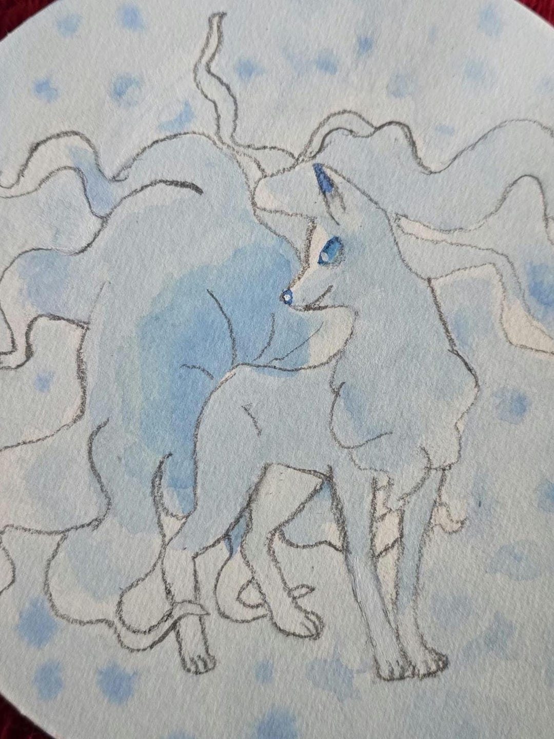 Fire Type Pokemon Watercolor Art | Alolan Ninetails Pocket Monster ...