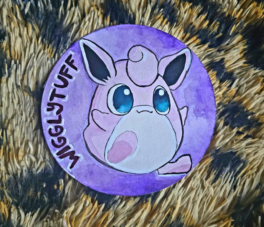 Fairy/normal Type Pokemon Watercolor Art | Wigglytuff Pocket Monster ...