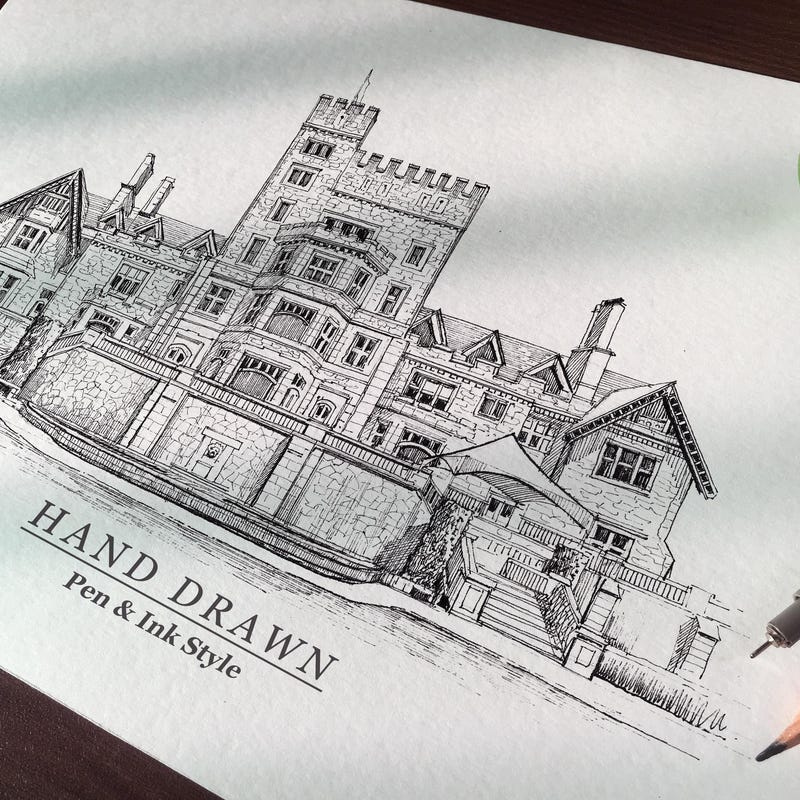 Custom House Drawing - Etsy