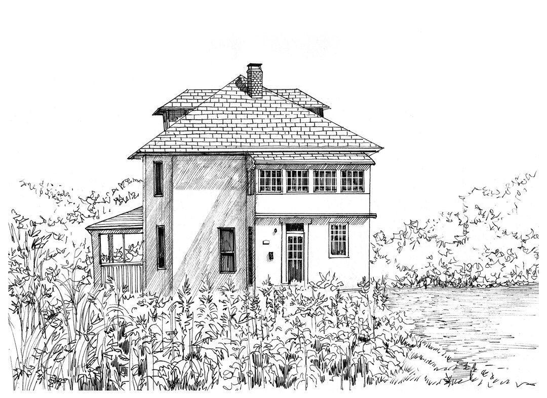Custom Pen and Ink House Portrait: First Home Gift - Etsy