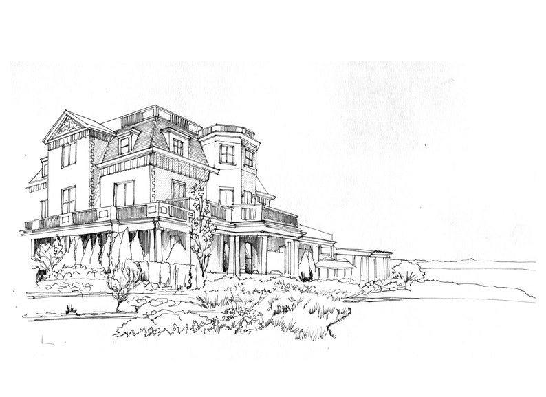 Custom Wedding Venue Illustration Hand Drawn Venue Drawing - Etsy