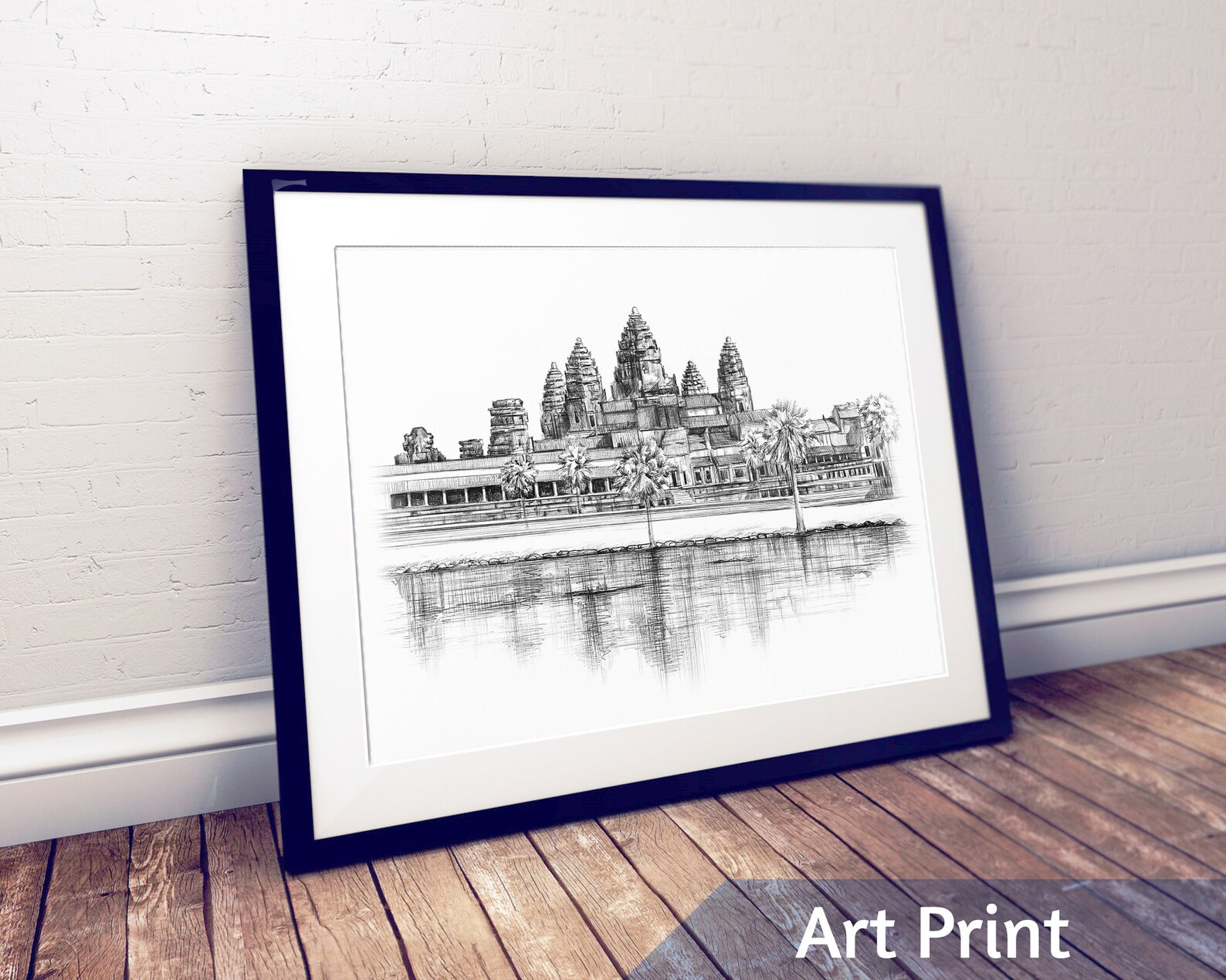 Angkor Wat Print Cambodia Poster Vintage Temple Art Angkor | Etsy