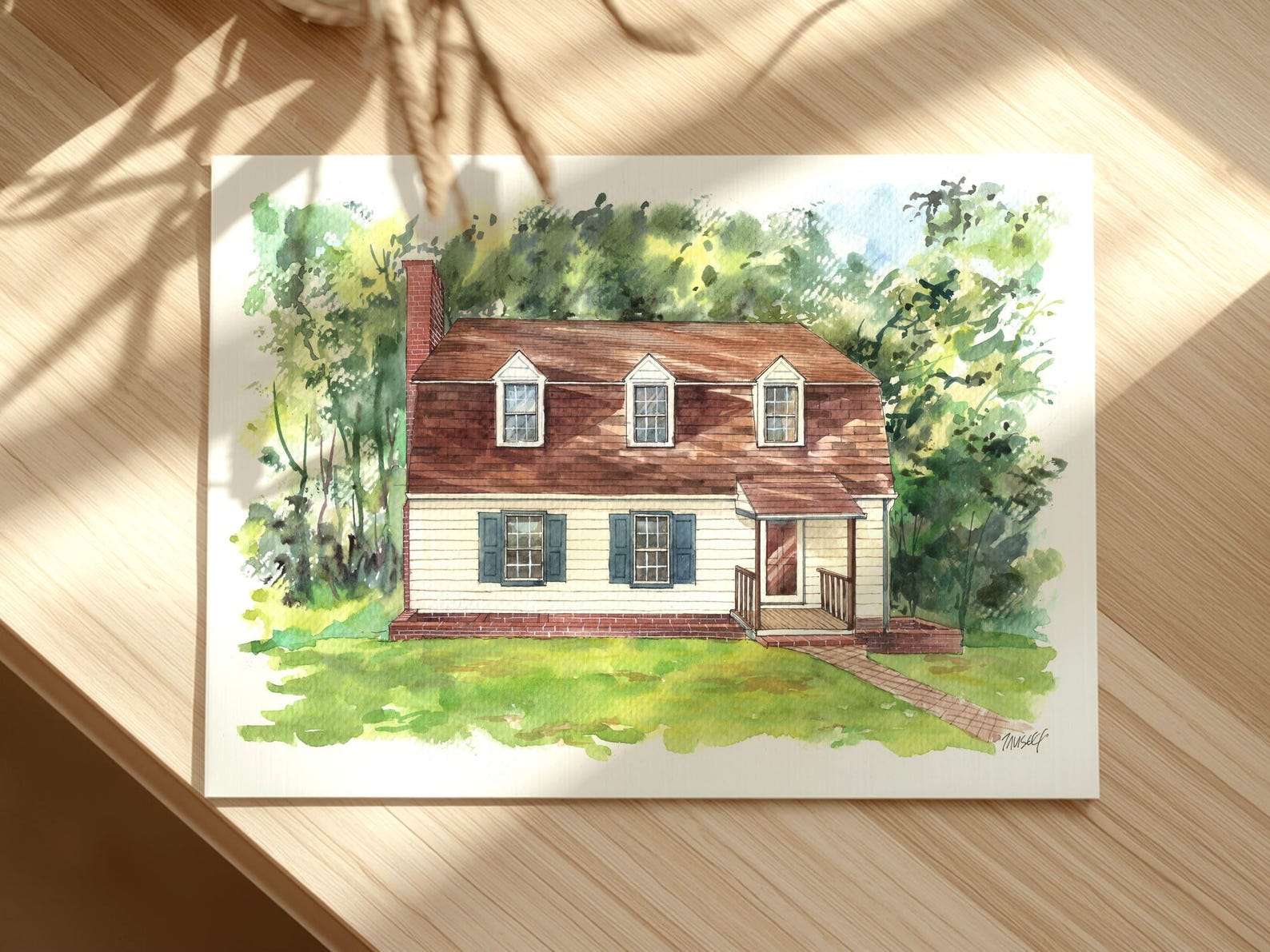 Hand Painted House Portrait From Photo – Custom Watercolor Art of Your ...