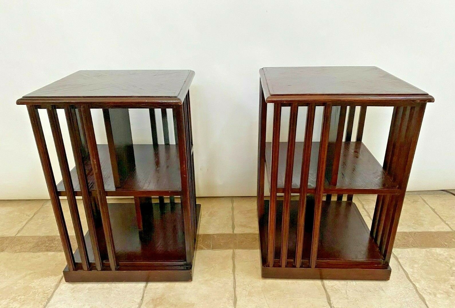 Vintage Pair of Nightstand Book Stands Lamp Side Tables Four | Etsy