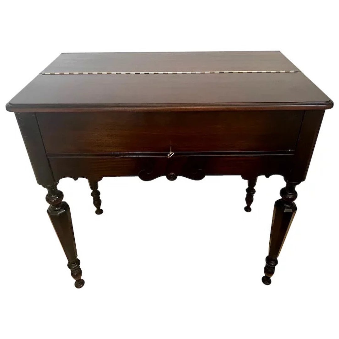 Gorgeous Victorian Spinet Desk Secretary Two Drawers Pull Out Pad ...