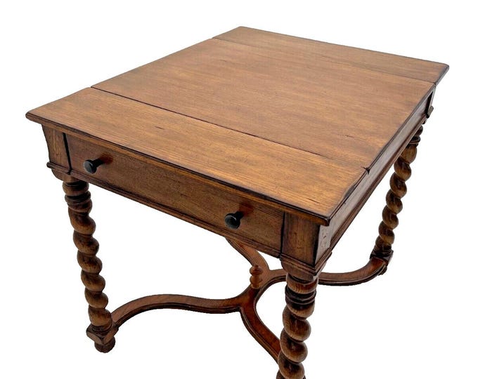 Eddie Bauer by Lane Game Kitchen Table Barley Twist Legs Two Drawers ...